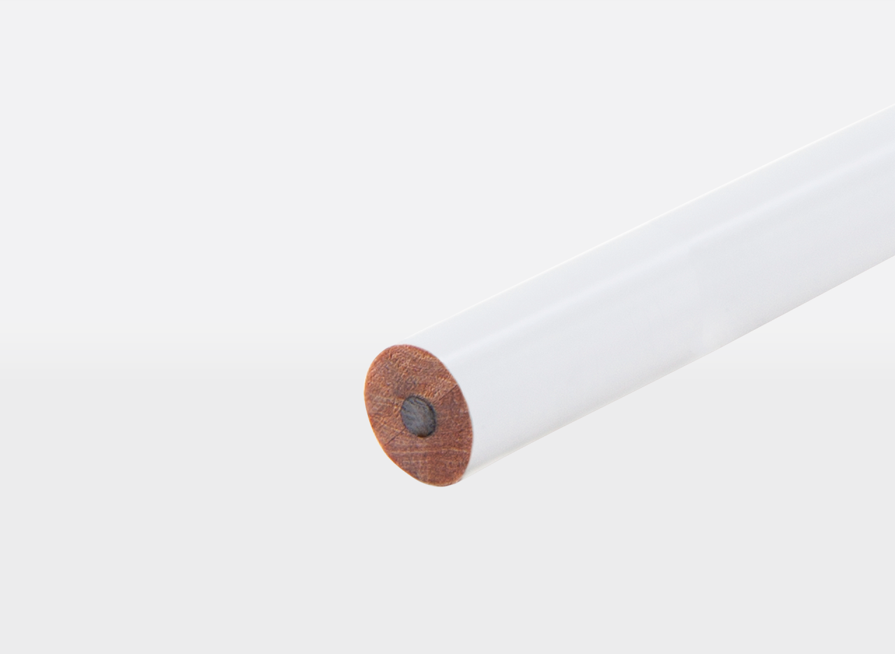Short pencil, white, round | colobell